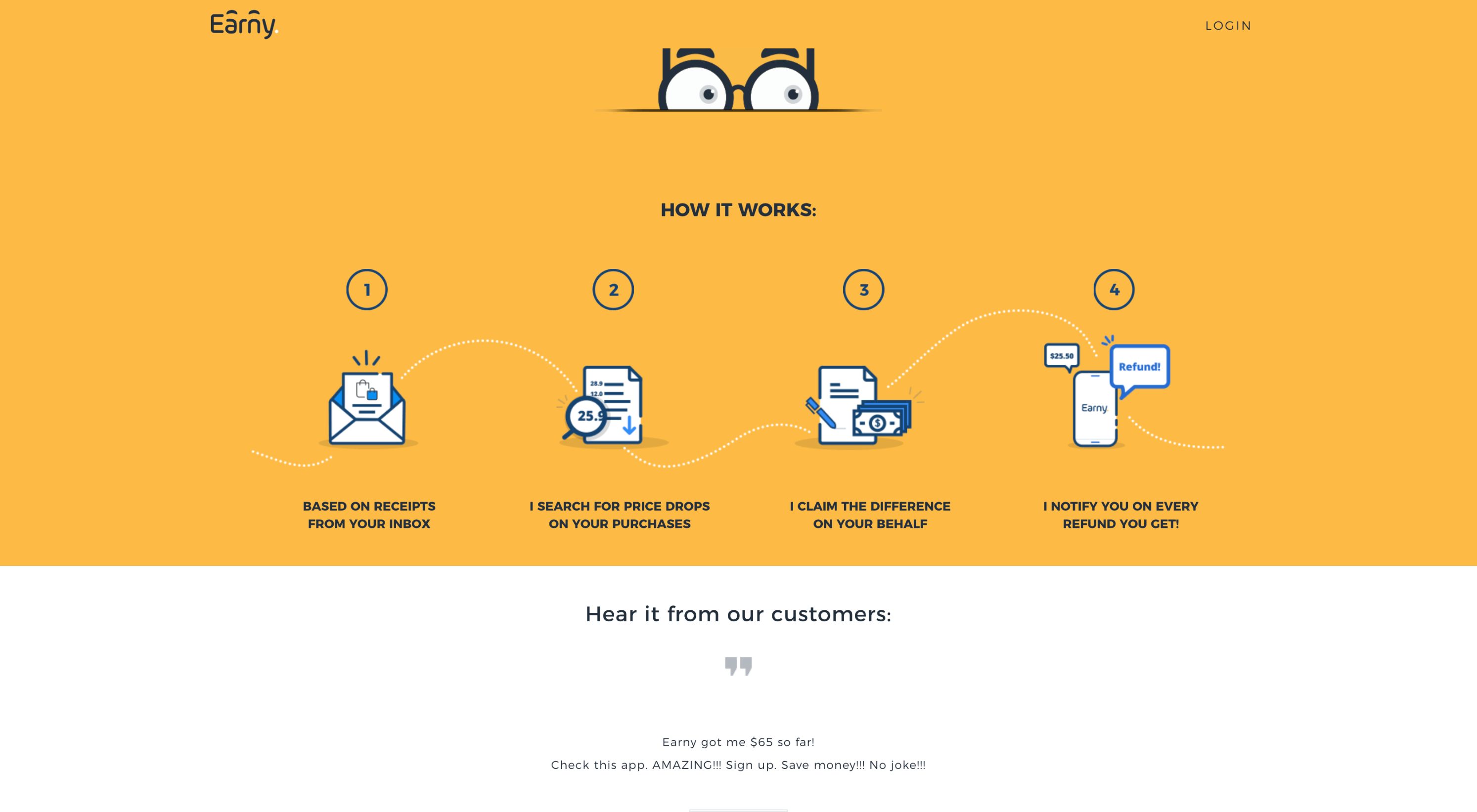 Earny / 購入後により安いストアを教えてくれるサービス | earthkeylab