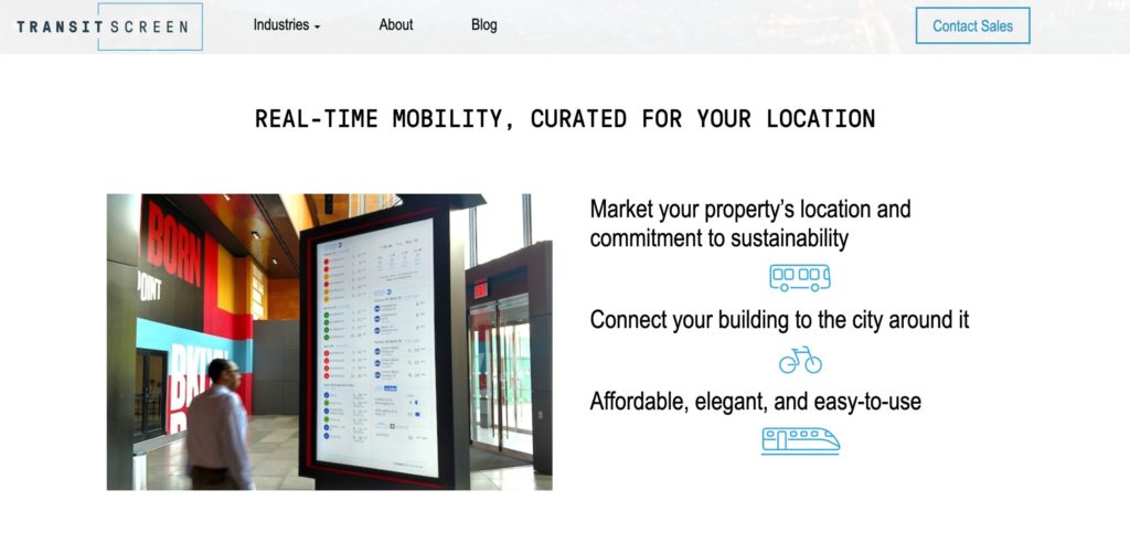 TransitScreen / Uber・eスクーターを含む全ての交通手段が見れるディスプレイ | earthkeylab
