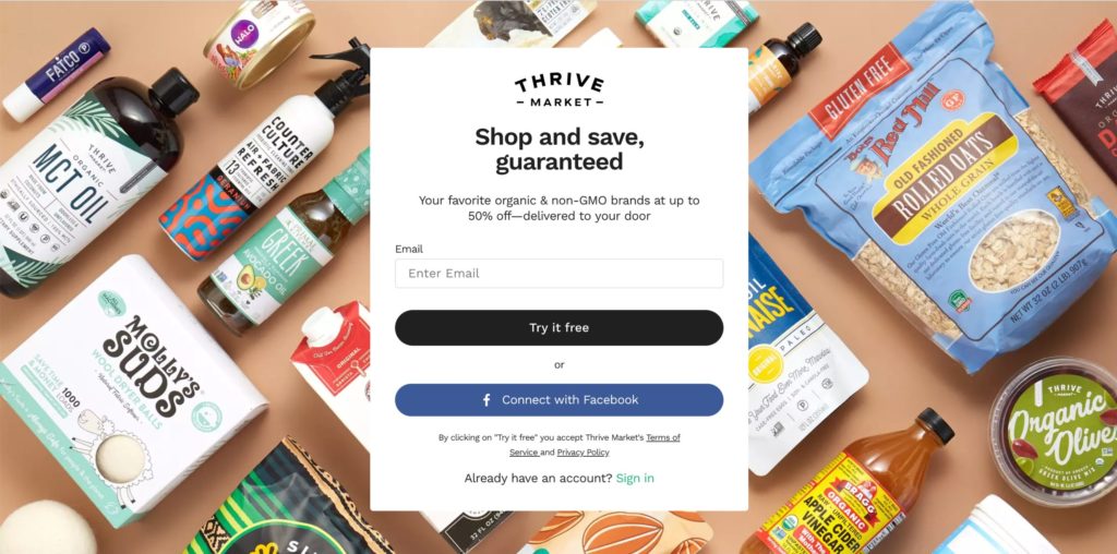 Thrive Market / 低所得層向けオーガニック・オンライン販売 | earthkeylab