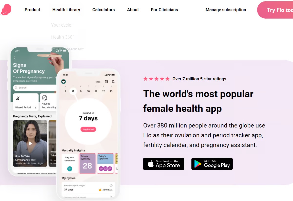5億人の女性に寄り添う月経・健康管理アプリ「Flo Health」 | earthkeylab